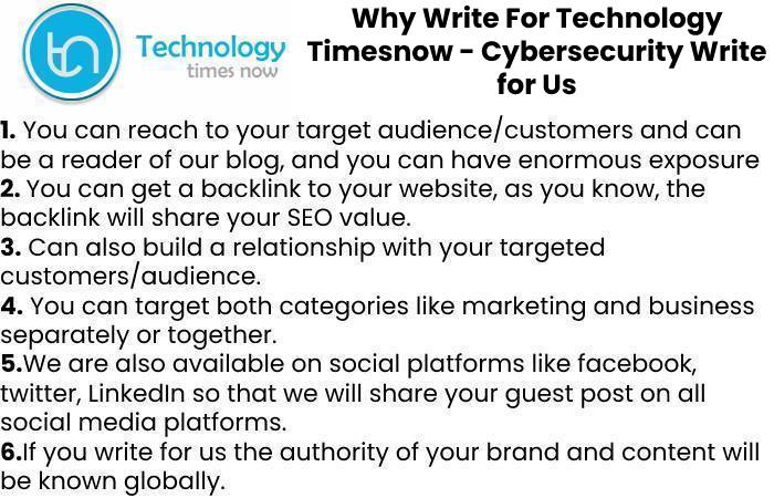 Cybersecurity Write For Us, Contribute And Submit post